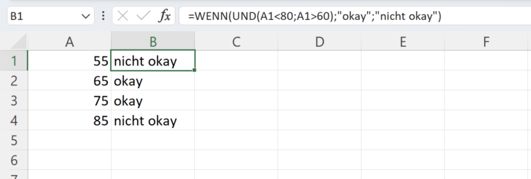 Excel UND-Funktion einfach erklärt