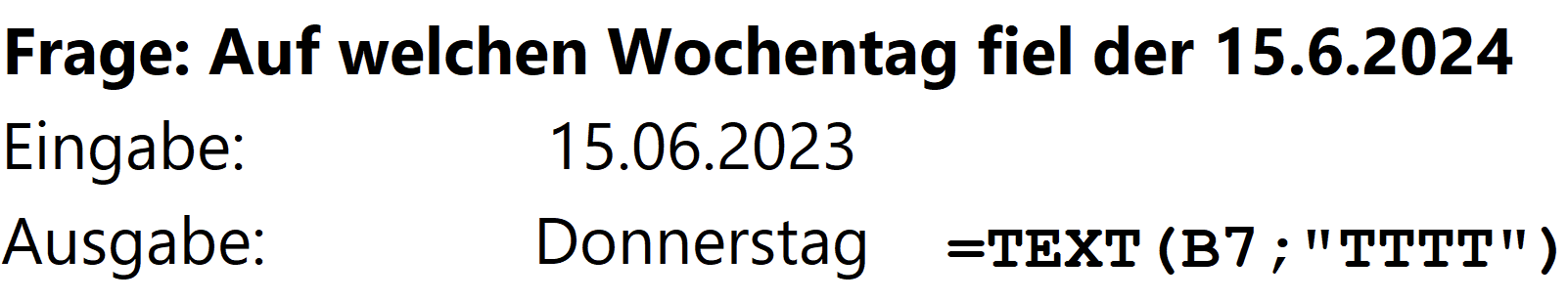 Excel Wochentag aus Datum ermitteln - 5 Minuten Excel Excel Wochentag aus Datum ermitteln - 5 Minuten Excel